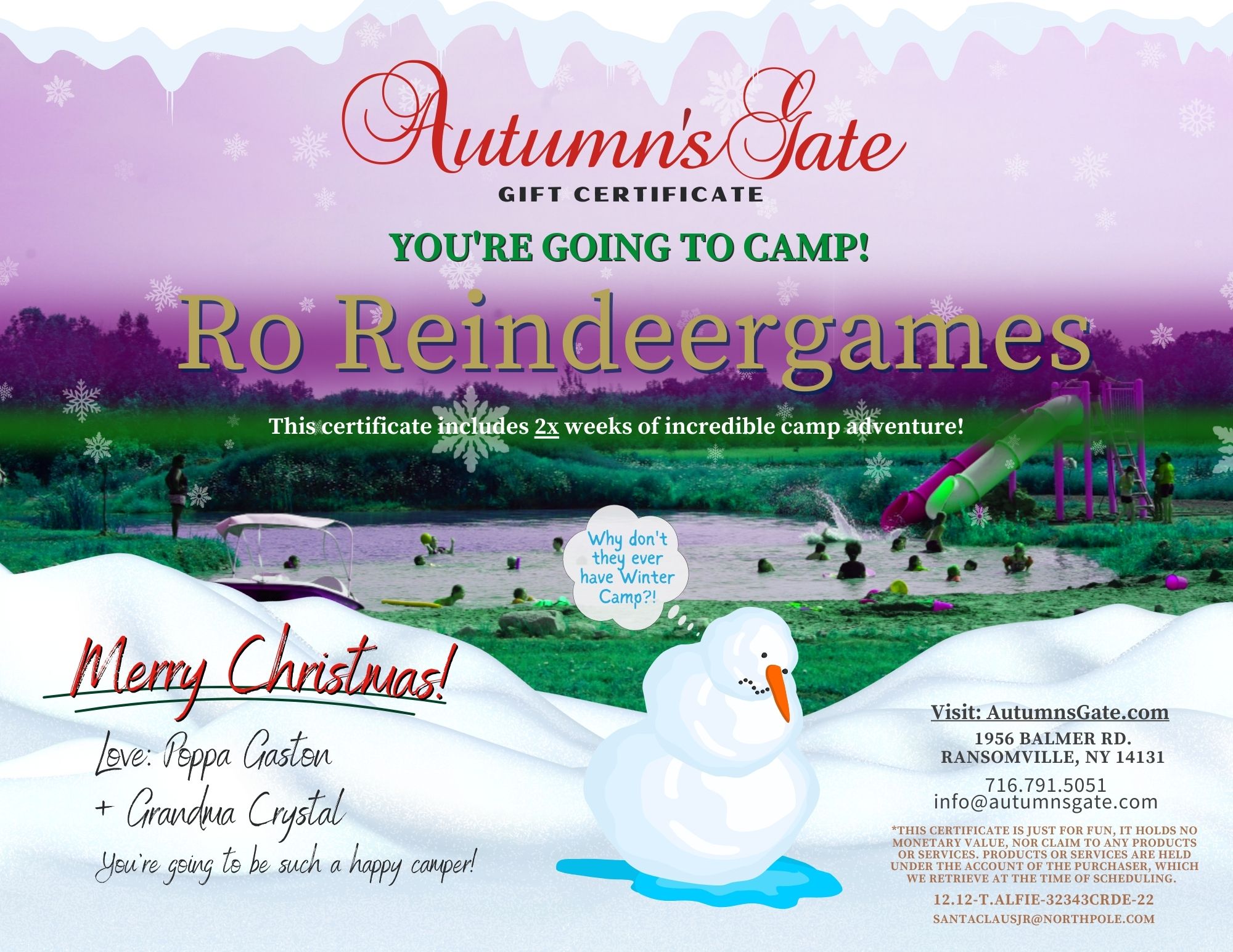 Autumn's Gate Magic Gift Certificate Creator Selection - Autumn's Gate